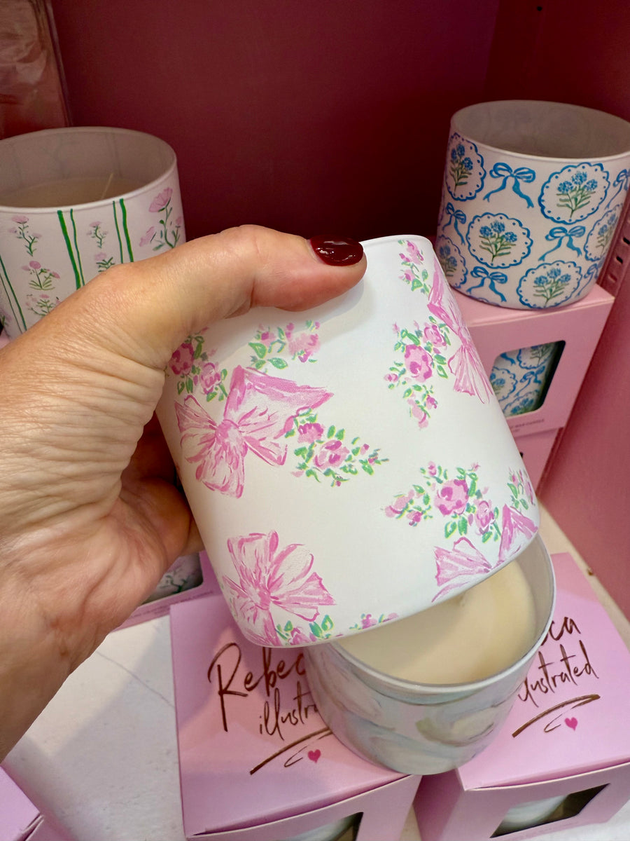 PREPPY PINK BOWS - Candle – Rebecca Illustrated