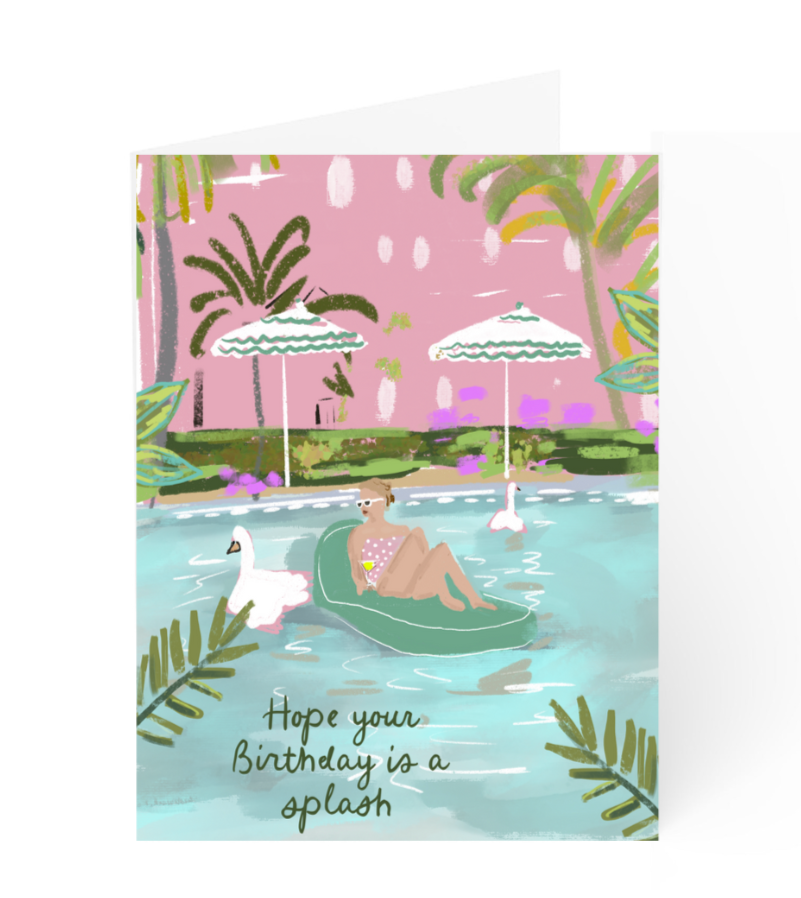 BIRTHDAY SPLASH - Note Card – Rebecca Illustrated