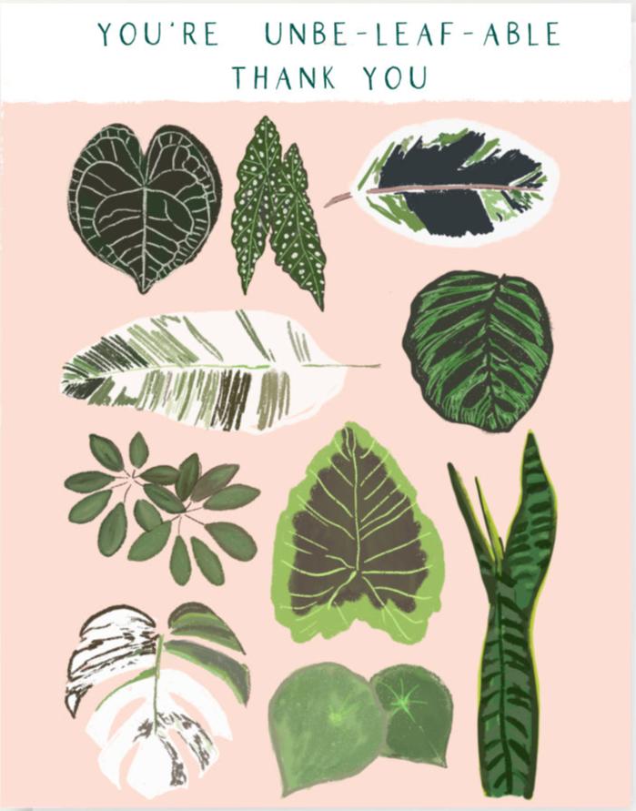 YOU'RE UN-BE-LEAF-ABLE - Note Card (Set of 3) – Rebecca Illustrated